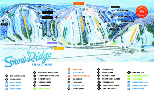 Trail Map/Stats - Snow Ridge